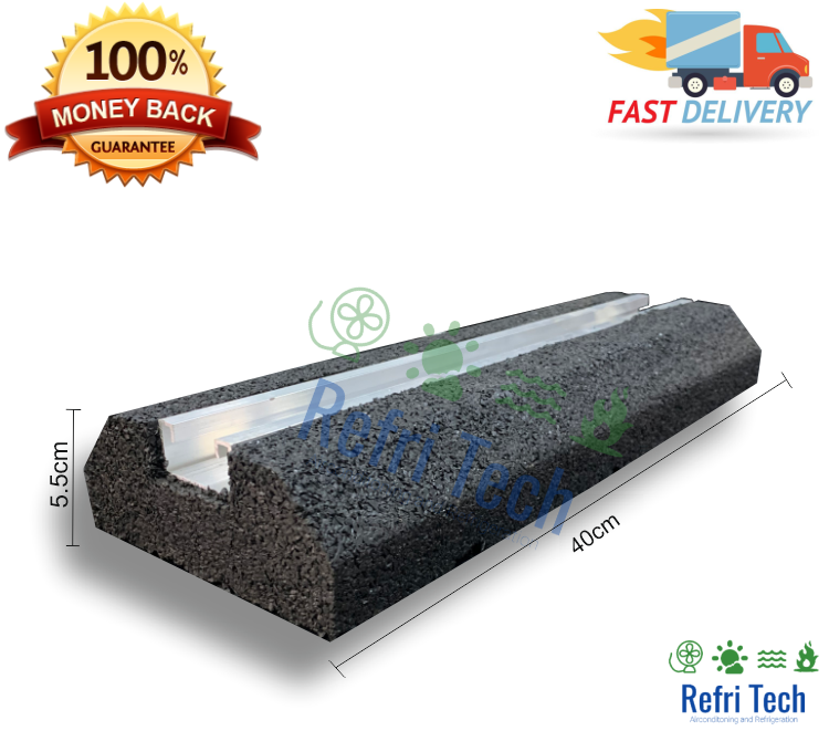 Flexi-Foot Support 400mm Low Profile with 41x21mm strut Rubber Foot 40