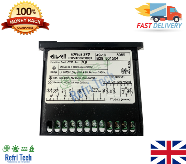 ELIWELL ID PLUS 978 230V DIGITAL CONTROL THERMOSTAT CONTROLLER