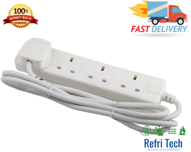 4 WAY EXTENSION - 2M LEAD CABLE TRAVEL ADAPTORS EXTENSION SOCKET